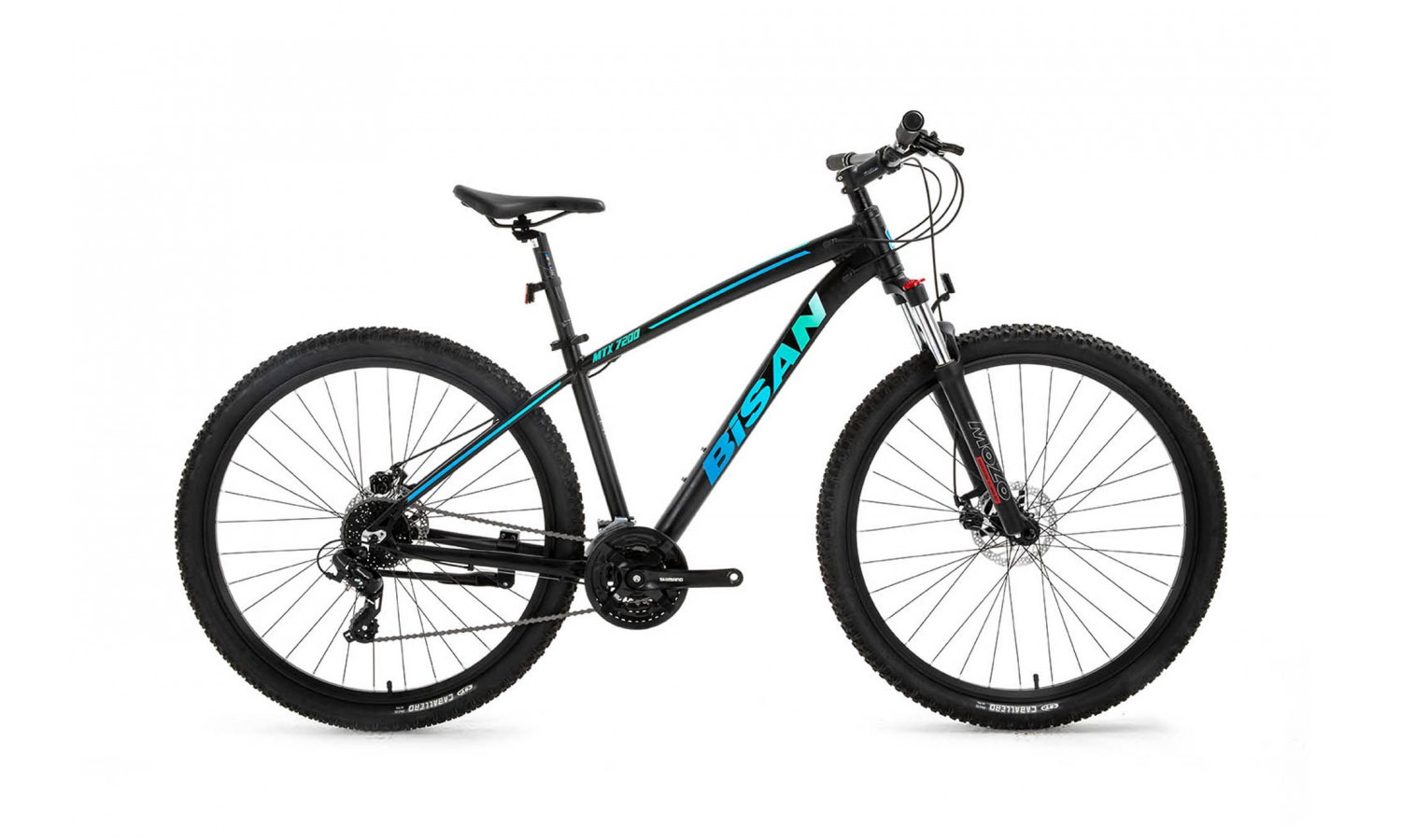 Bisan Mtx 7200 26 Md Dağ Bisikleti (Mat Siyah-Mavi) - Martı Bisiklet